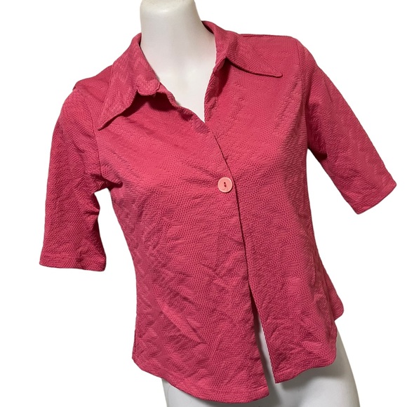 Vintage | Tops | Vintage 9s Profile Usa Pink Single Button Top | Poshmark